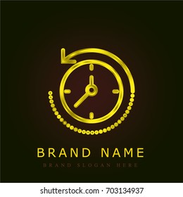 Rewind Time Golden Metallic Logo Stock Vector (Royalty Free) 703134937 ...
