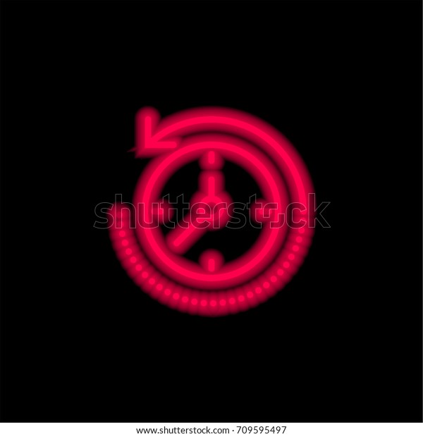 Rewind Time Red Glowing Neon Ui Stock Vector (Royalty Free) 709595497 ...