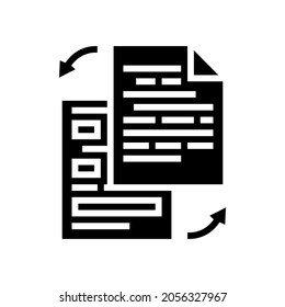 Rewriting Text Glyph Icon Vector Rewriting Stock Vector (Royalty Free ...