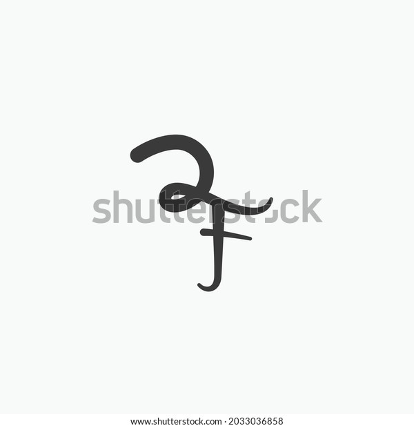 Letras RF o FR simple estilo: vector de stock (libre de regalías ...