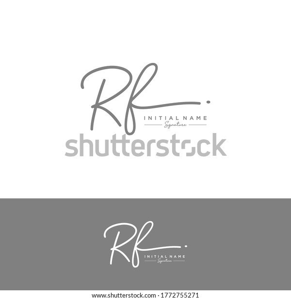 Rf Initial Letter Handwriting Signature Logo Stock Vector (Royalty Free ...