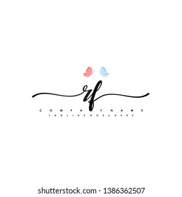 Rf Initial Signature Logo Handwriting Logo Stock Vector (Royalty Free ...
