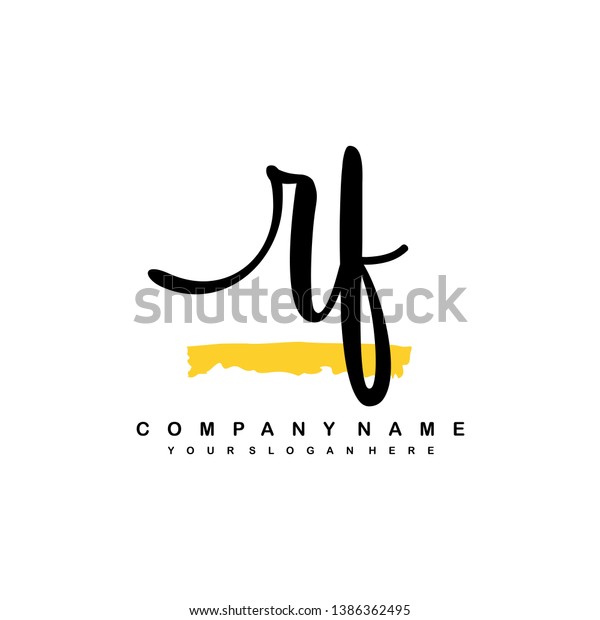 Rf Initial Signature Logo Handwriting Logo Stock Vector (Royalty Free ...