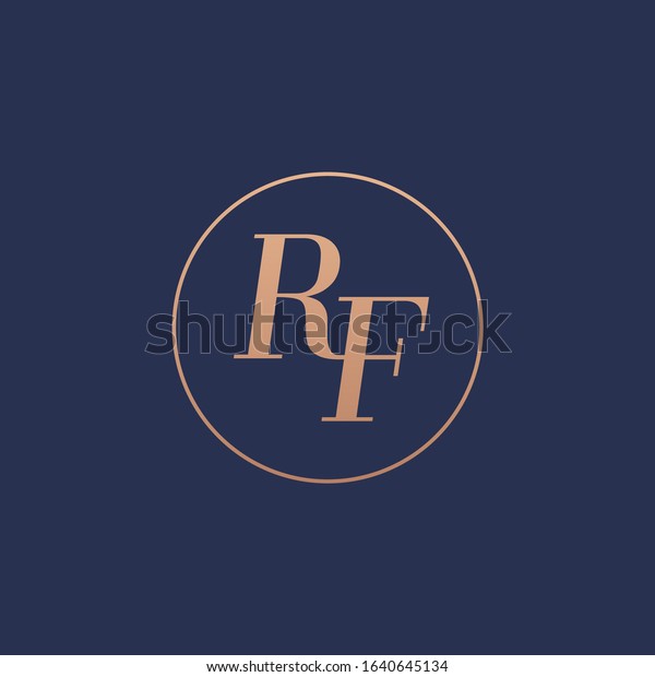 Rf Monogram Fashion Logo Inside Circle Stock Vector (Royalty Free ...