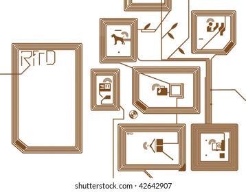 Rfid Radio Frequency Identification Graphic Stock Vector (Royalty Free ...