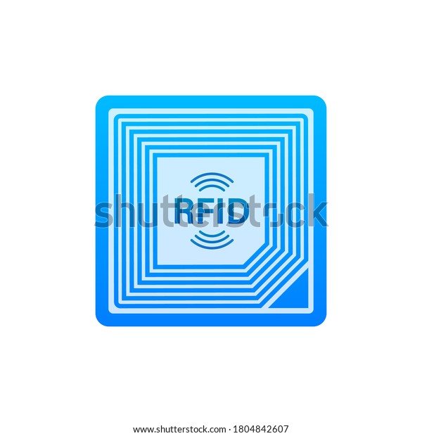 Rfid Radio Frequency Identification Technology Concept Stock Vector ...