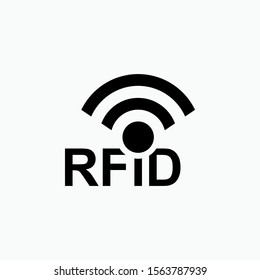 Rfid Radio Frequency Identification Vector Icon Stock Vector (Royalty ...