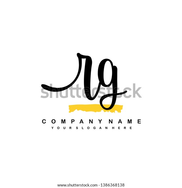 Rg Initial Signature Logo Handwriting Logo Stock Vector (Royalty Free ...