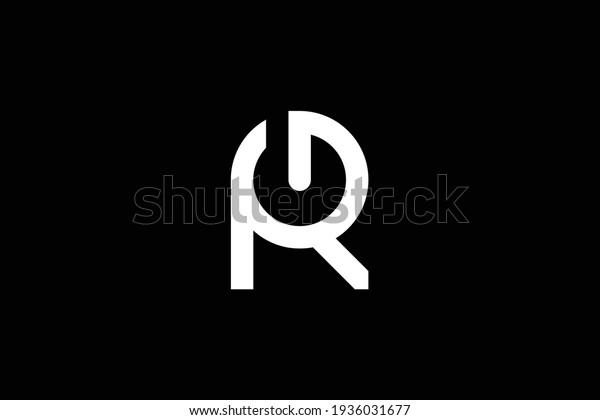 RG letter logo design on luxury background. GR monogram initials letter ...