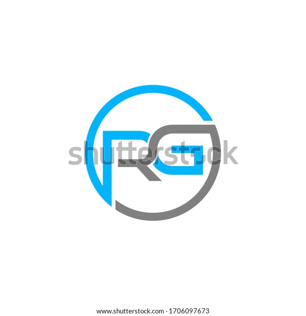 Rg Letter Original Monogram Logo Design Stock Vector (Royalty Free ...