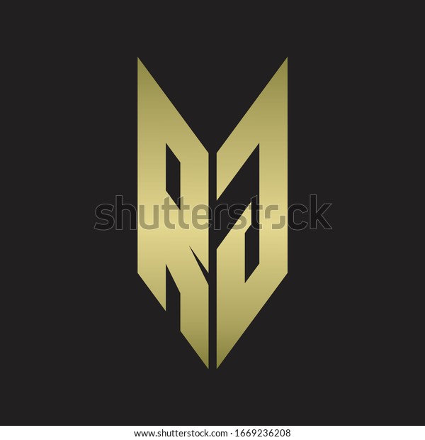 Rg Logo Monogram Emblem Style Isolated Stock Vector (Royalty Free ...