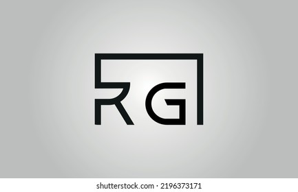 Diseño del logotipo RG R G: vector de stock (libre de regalías ...