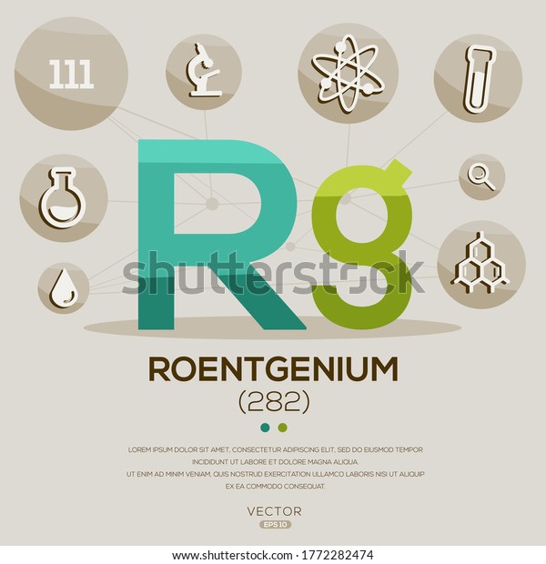 RG (Roentgenium)El elemento de tabla periódica,: vector de stock (libre ...