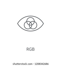 Rgb Linear Icon Rgb Concept Stroke Stock Vector (Royalty Free) 1208342686