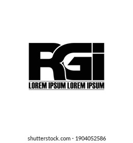 Rgi Letter Monogram Logo Design Vector Stock Vector (Royalty Free ...