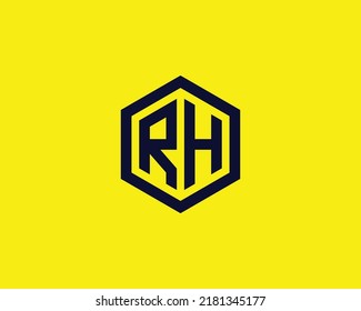 Rh Logo Design Vector Template Stock Vector (Royalty Free) 2181345177 ...