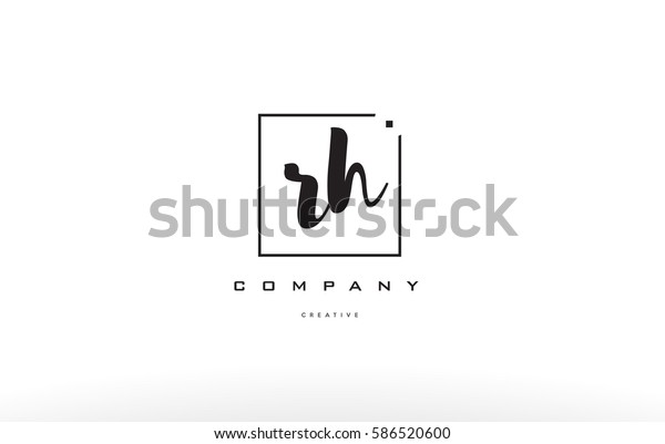 Rh R H Hand Writing Written Stock Vector (Royalty Free) 586520600 ...