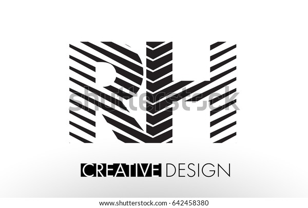 Rh R H Lines Letter Design Stock Vector (Royalty Free) 642458380 ...