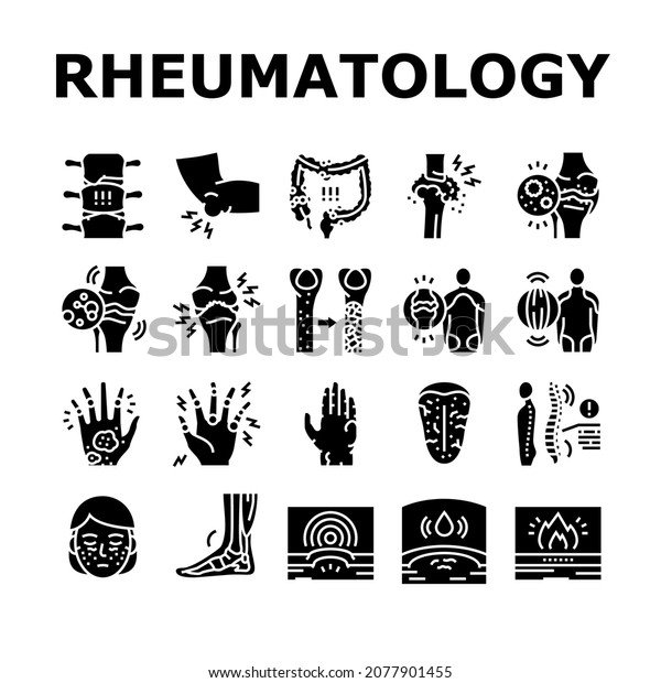 Rheumatology Disease Problem Icons Set Vector Stock Vector (Royalty ...