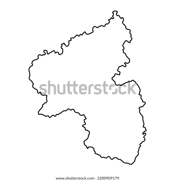 Rhineland Palatinate State Map Vector Illustration Stock Vector ...