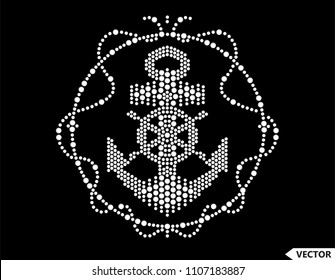 Rhinestone Applique Design Tshirt Hotfix Transfer Stock Vector (Royalty ...