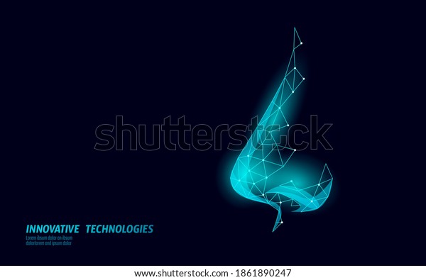Rhinitis Nose Low Poly Treatment Medicine Stock Vector (Royalty Free ...