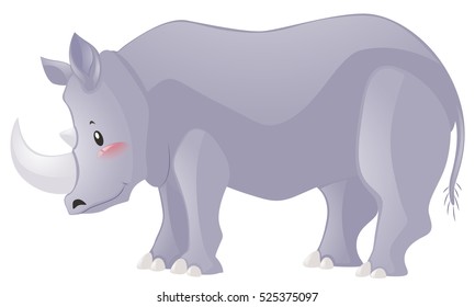 Rhino Sharp Horn Illustration Stock Vector (Royalty Free) 525375097 ...