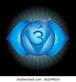 Rhird Eye Chakra Ajna Glowing Chakra Stock Vector (Royalty Free ...