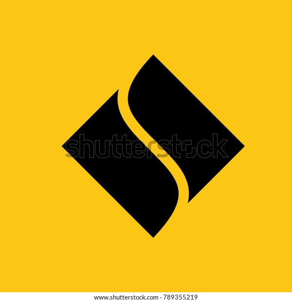 Rhombus Curved Line Symbol Stock Vector (Royalty Free) 789355219 ...