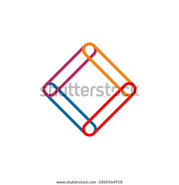 Rhombus Shape Icon Logo Design Vector Stock Vector (Royalty Free ...