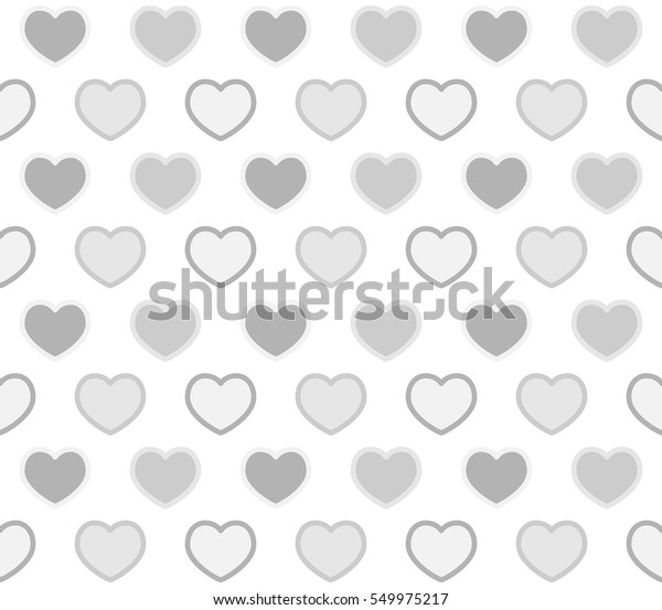 Rhythm Gray Color Heart Pattern Background Stock Vector (Royalty Free ...