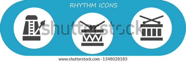 Rhythm Icon Set 3 Filled Rhythm Stock Vector (Royalty Free) 1348028183 ...