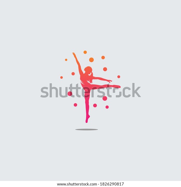 Rhythmic Gymnastics Logo Design Template Stock Vector (Royalty Free ...