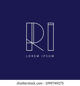 Ri Monogram Vector Logo Business Corporate Stock Vector (Royalty Free ...