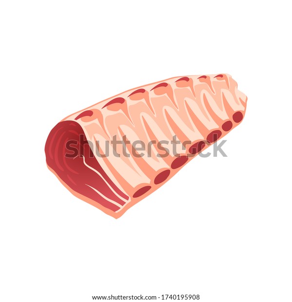 Rib Roast Vector Illustration Cartoon Flat Stock Vector (Royalty Free ...