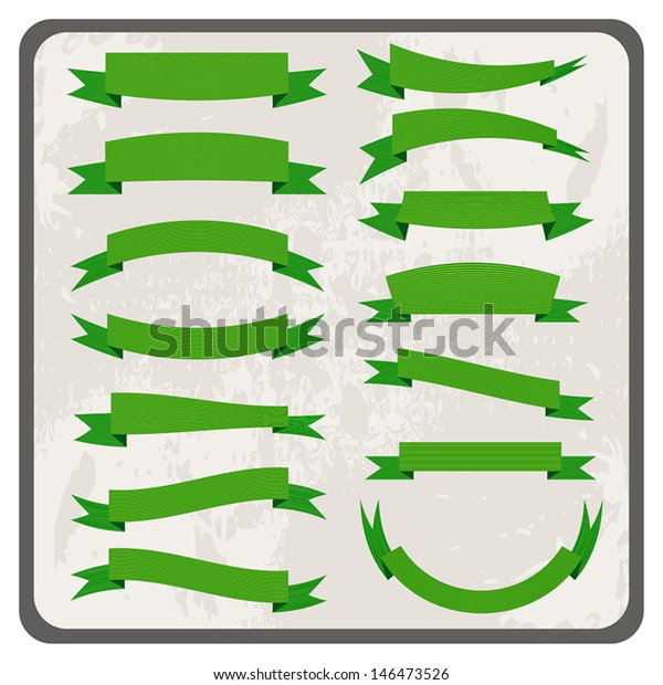 Ribbon Banner Collection Vector Illustrations: เวกเตอร์สต็อก (ปลอดค่า ...