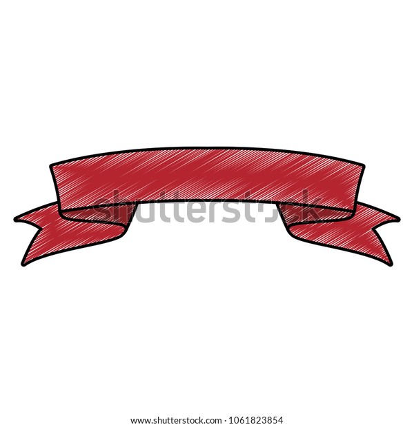 Ribbon Banner Isolated Scribble Stock Vector (Royalty Free) 1061823854 ...