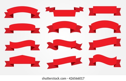 Ribbon Banner Set Ribbonsvector Illustration Stock Vector (Royalty Free ...