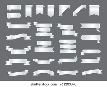 White Ribbons Banners Set Ribbons Vector Stock Vector (Royalty Free ...