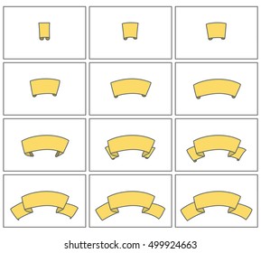 Ribbon Cartoon Vector Illustration Clean Frame Stock Vector (Royalty ...