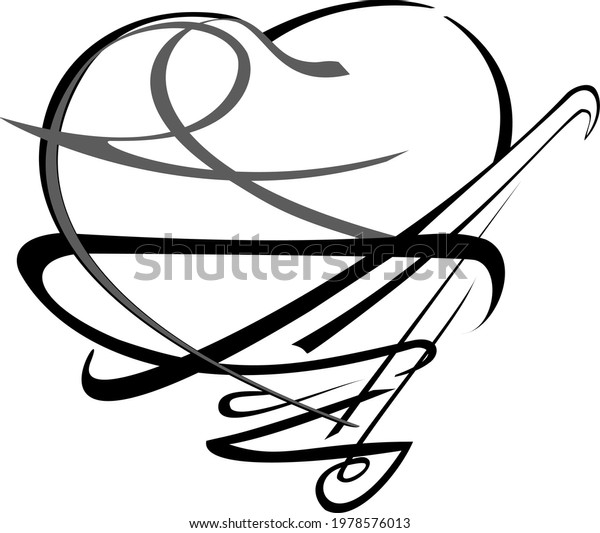 Ribbon Heart Logo Design Stock Vector (Royalty Free) 1978576013 ...