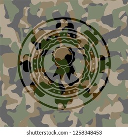 Ribbon Icon On Camo Pattern Stock Vector (Royalty Free) 1258348453 ...