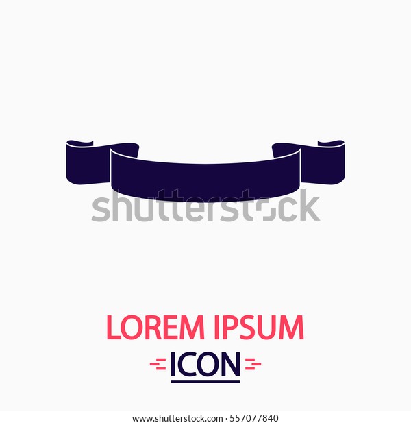 Ribbon Icon Vector Flat Simple Pictogram Stock Vector (Royalty Free ...