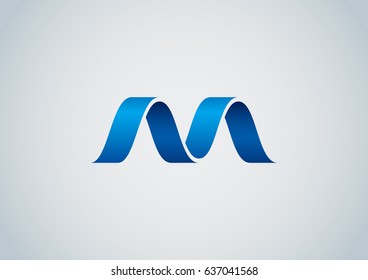 Ribbon Letter M Vector Stock Vector (Royalty Free) 637041568 | Shutterstock