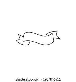 Ribbon Line Icon Vector Flat Style Stock Vector (Royalty Free ...