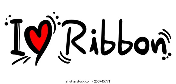 Ribbon Love Stock Vector (Royalty Free) 250945771 | Shutterstock