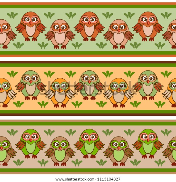 Ribbon Seamless Border Set Isolated Vector Stock Vector (Royalty Free ...