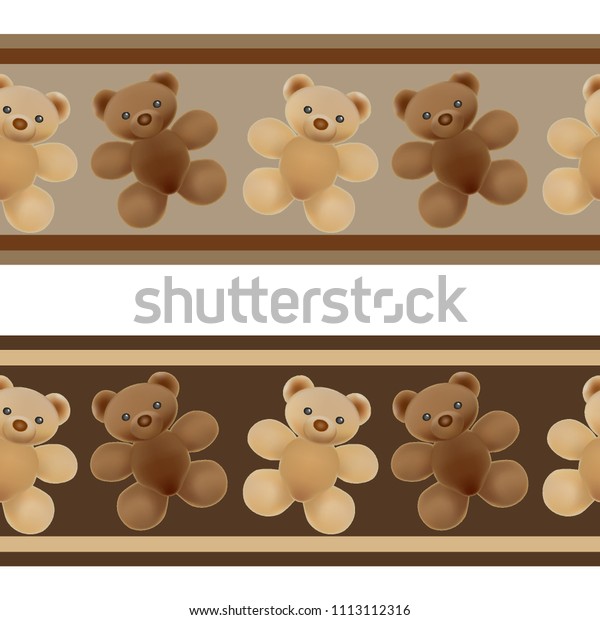 Ribbon Seamless Border Set Isolated Vector Stock Vector (Royalty Free ...
