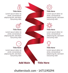 Ribbon Steps Infographic Vector Art Stock Vector (Royalty Free ...