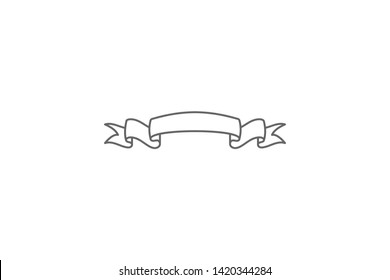 Ribbon Text Illustration Element Ribbon Icon Stock Vector (Royalty Free ...